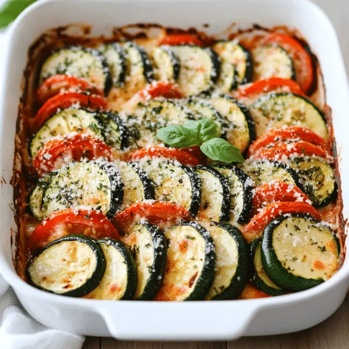 Parmesan Tomato Zucchini Bake Recipe - elianarecipes.com