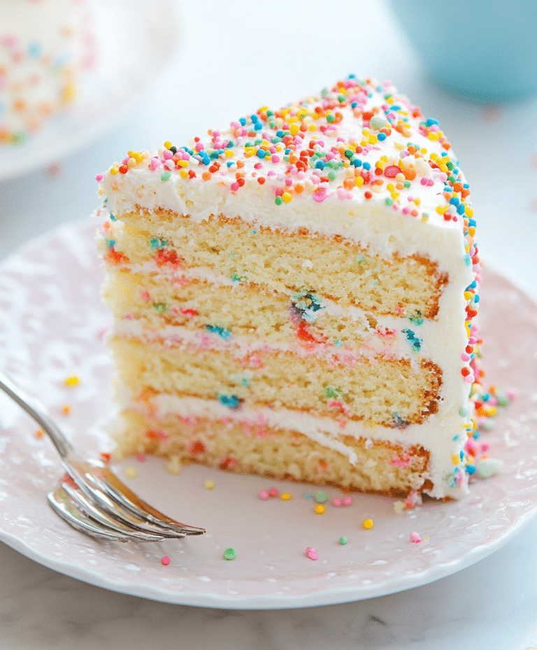 Confetti Layer Cake Recipe - elianarecipes.com