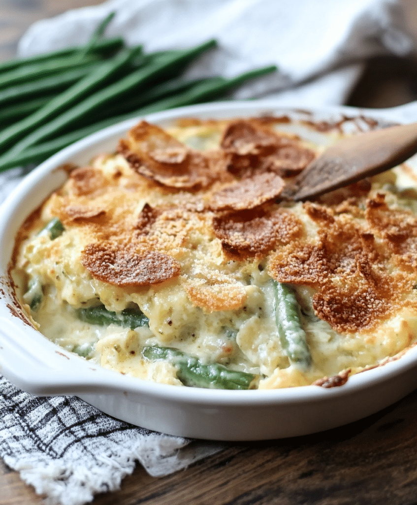 Loaded Green Bean Casserole Recipe - elianarecipes.com