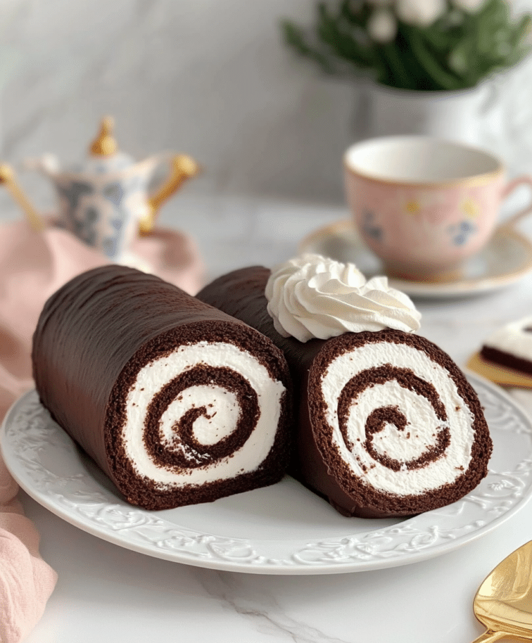 Choco Swiss Roll Delight Recipe - elianarecipes.com