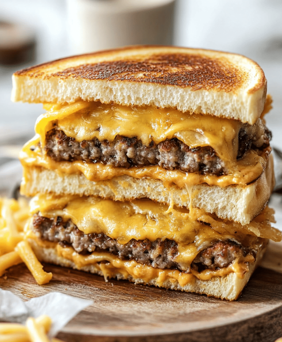 Grilled Cheese Patty Melts Recipe - elianarecipes.com
