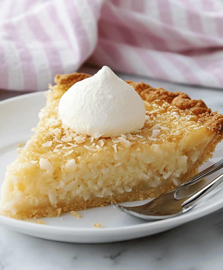 Easy Coconut Pie Recipe - elianarecipes.com