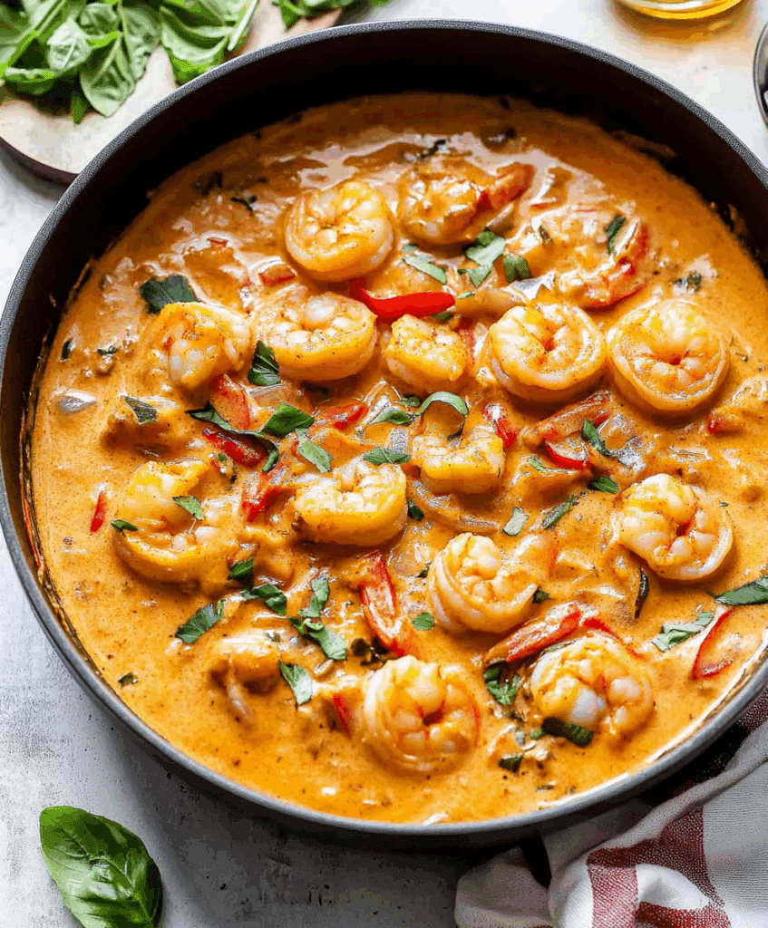 Thai Inspired Creamy Coconut Shrimp Recipe - elianarecipes.com