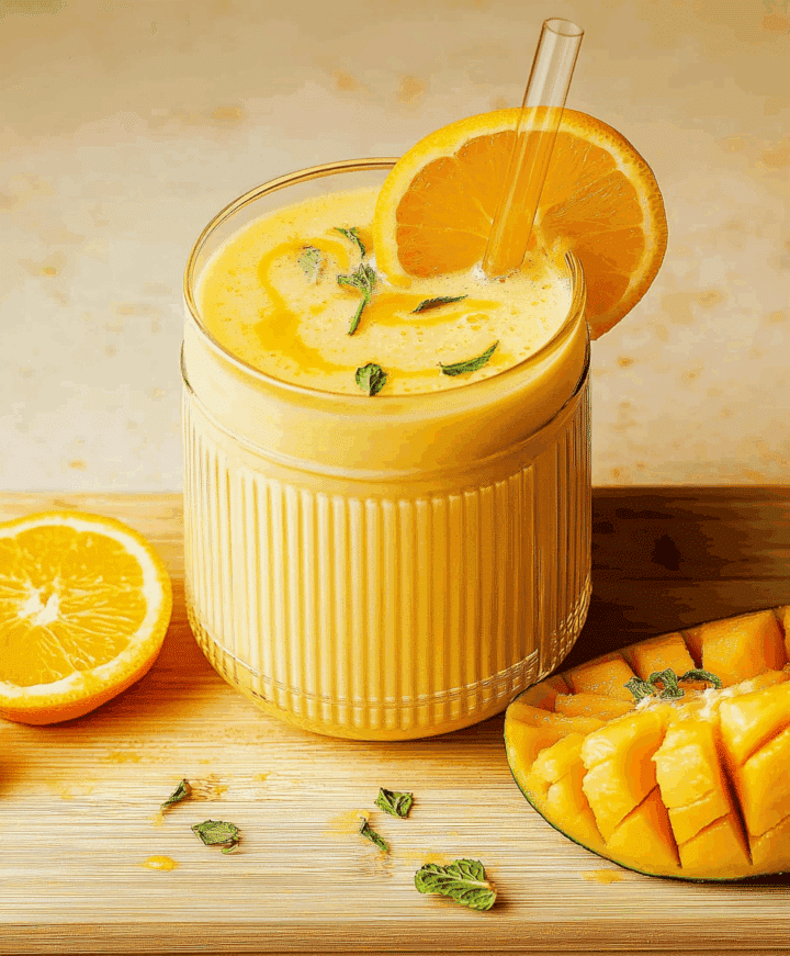 Orange Mango Smoothie Recipe - elianarecipes.com