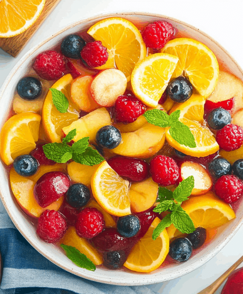 Summer Citrus and Mint Fruit Salad Recipe - elianarecipes.com