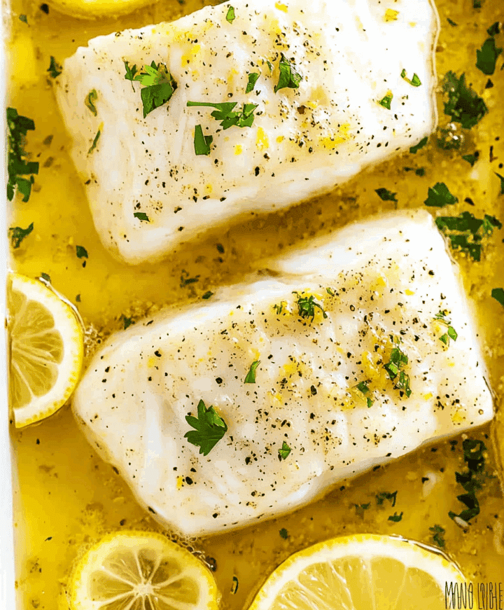 Summer Lemon Butter Baked Cod Seafood Recipe - elianarecipes.com